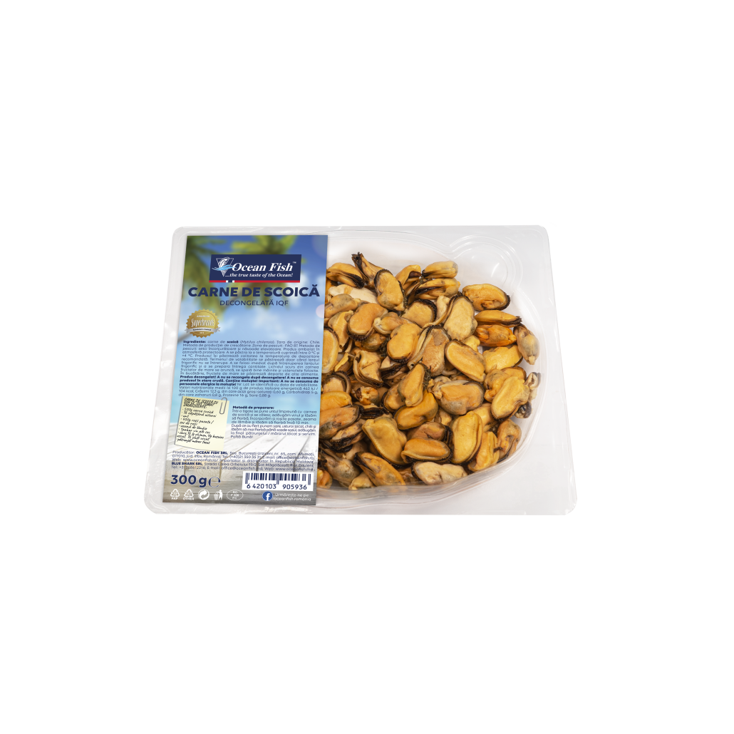Carne de scoici, ambalată în ATM300 g - OceanFish
